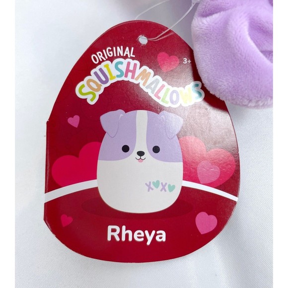 Kellytoy | Toys | New Squishmallows 5 Rheya Dog Valentines Purple Xo ...